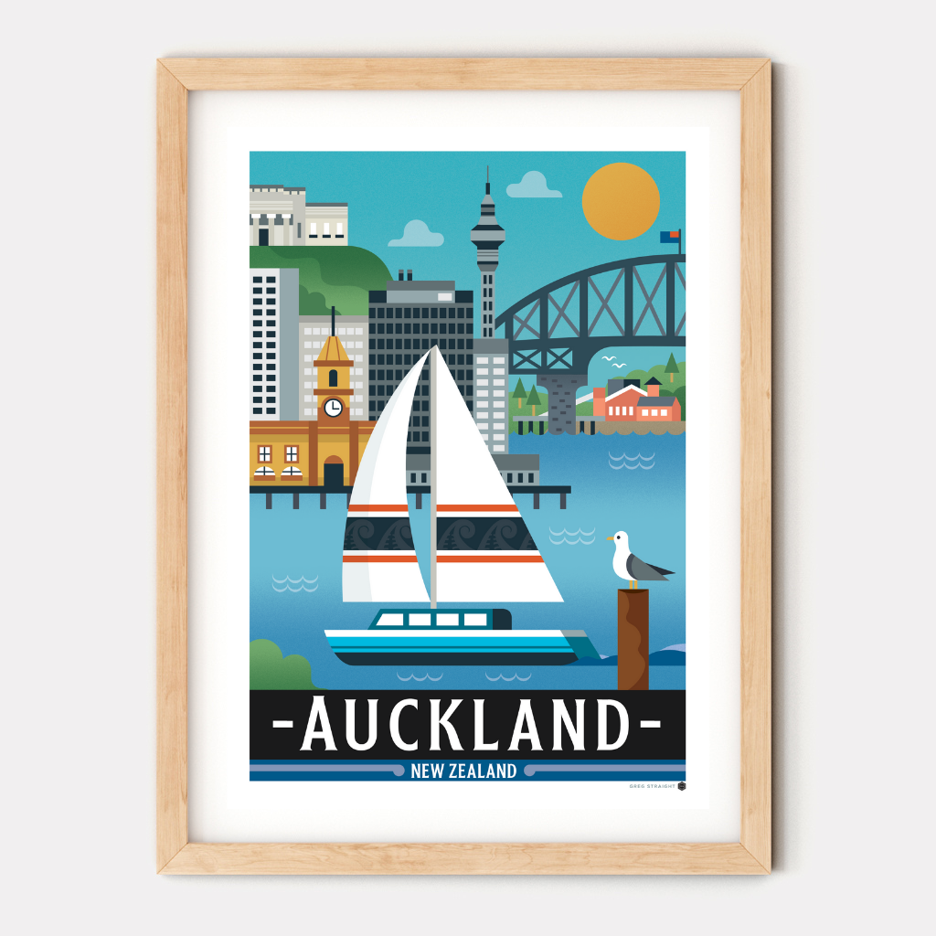 Auckland City Art Print – Greg Straight Art