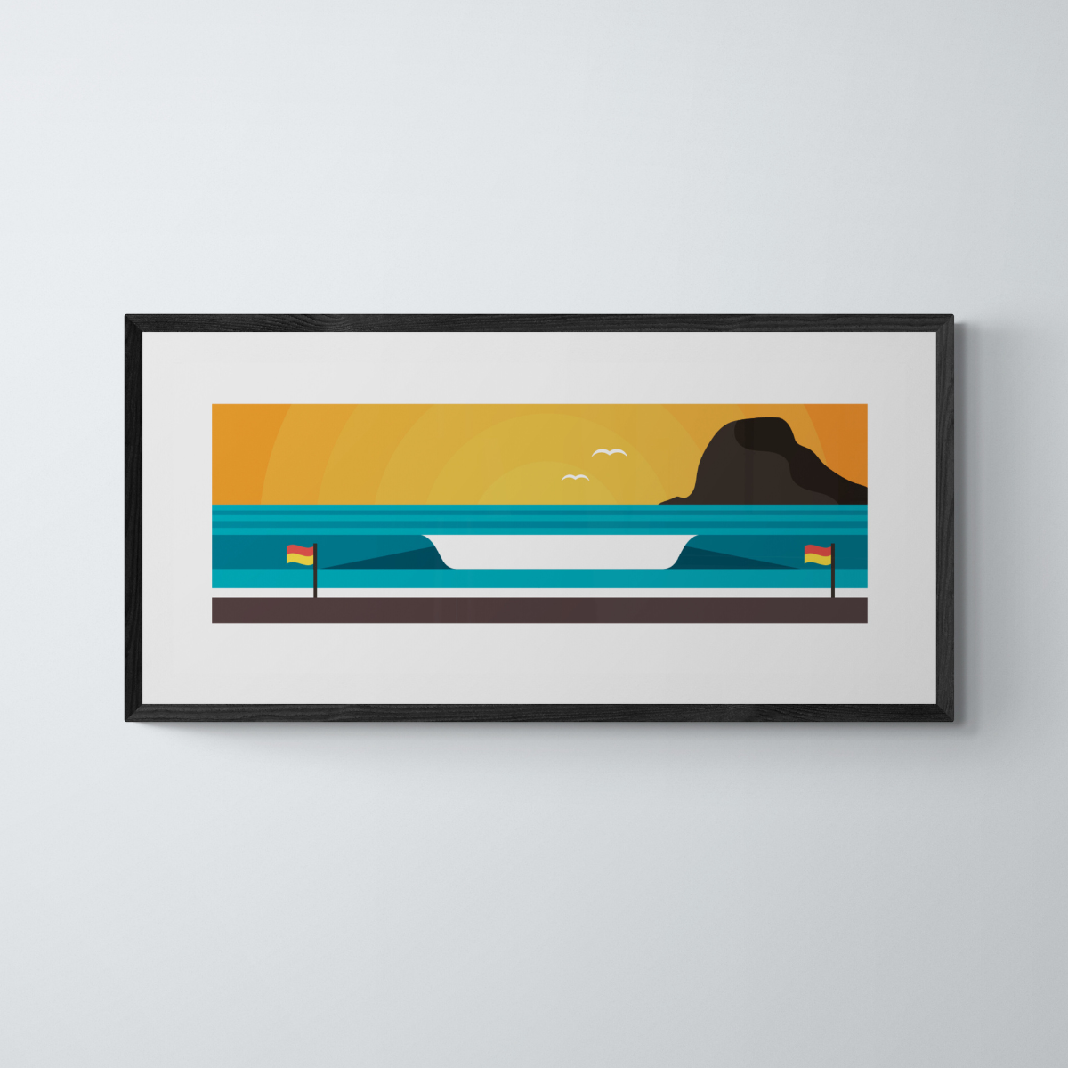 South Piha Beach Art Print by Greg Straight.