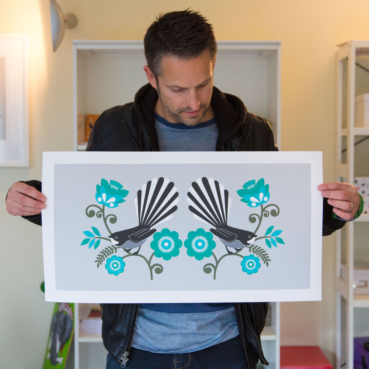 Look & Listen Limited Edition print with Fantails – Greg Straight Art